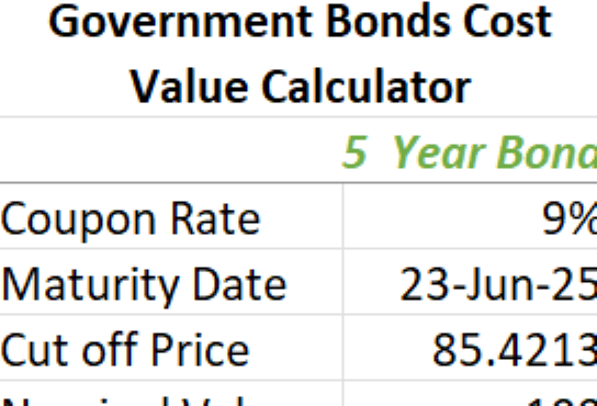 Government Bonds Cost Value Calculator - Insight Partners Africa